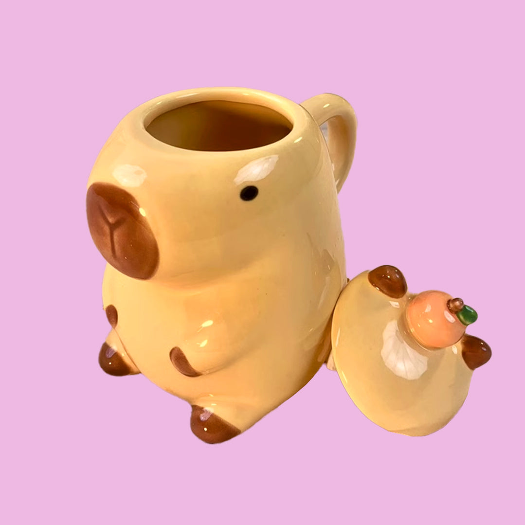 Capybara Ceramic Mug | The Linea Home | Kawaii Homeware