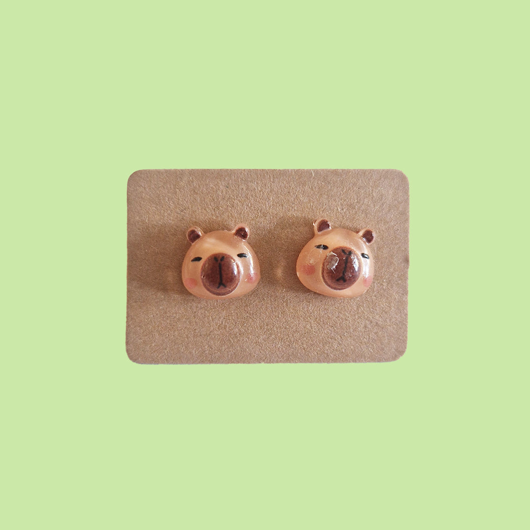 Capybara Earrings | The Linea Home | Kawaii Accessories