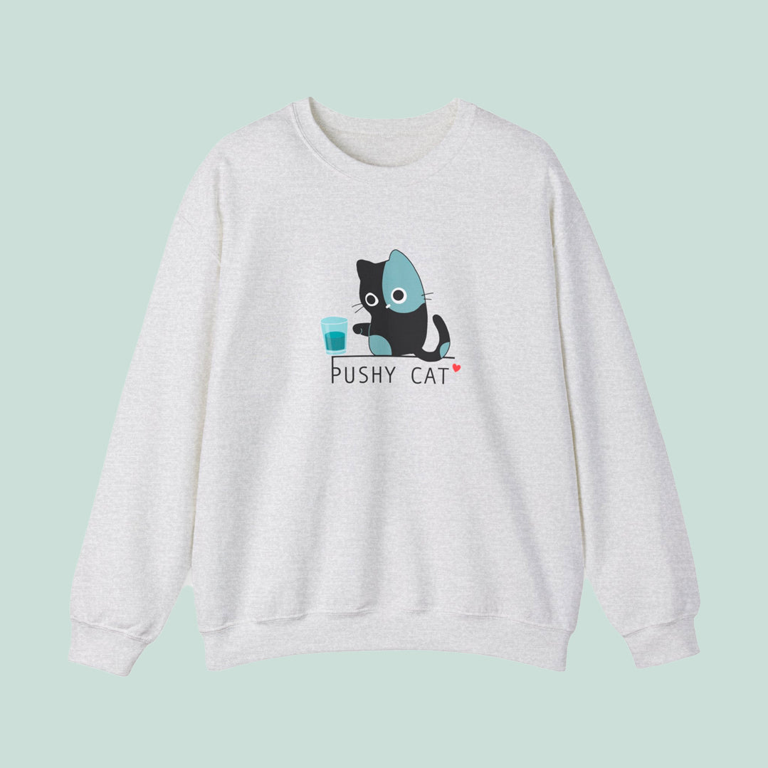 Pushy Cat Crewneck Sweater | The Linea Home | Kawaii Fashion