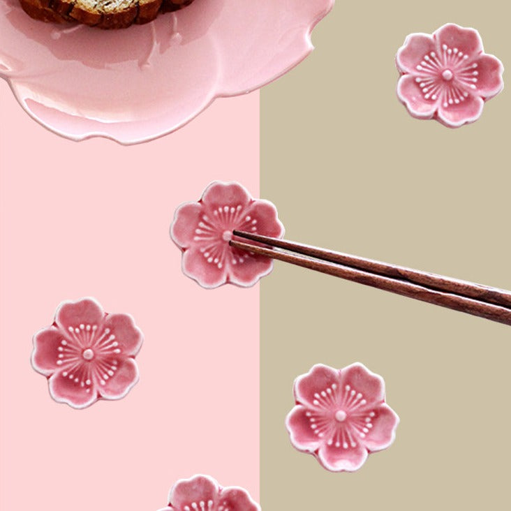 Sakura Chopstick Stands (Set of 4) | The Linea Home | Kawaii Homeware